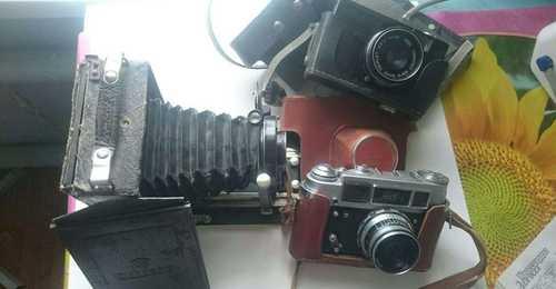 Плёночные и кассетный фотоаппараты: фэт-4, Смена-7
