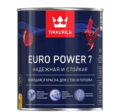 Краска tikkurila Euro Power лат. инт. мат