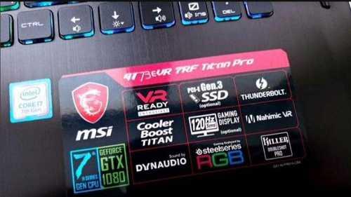 GTX1080 Мощнейший игровой MSI GT73 Titan Pro