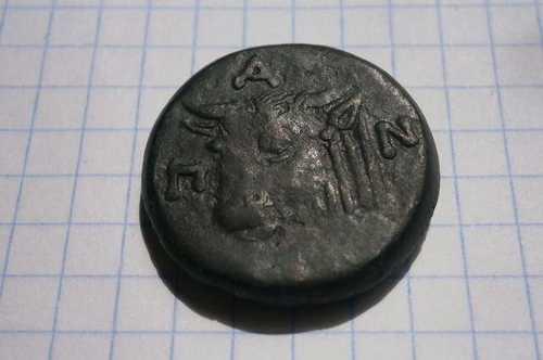 Античная монета Обол -Бык-Сатир- Пантикапей