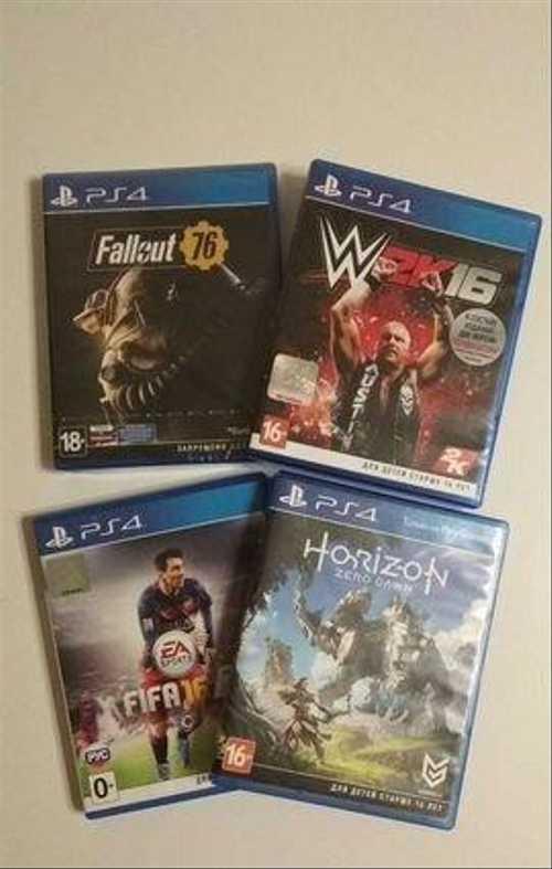Fallout76, Horizon zero dawn, fifa 16, W2K16