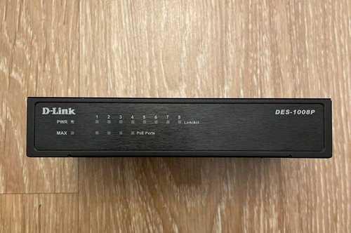 Коммутатор с PoE D-Link DES-1008P 8 портов