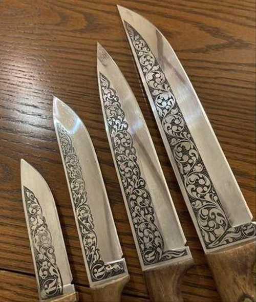 Набор кухонных стальных ножей. Кизляр
