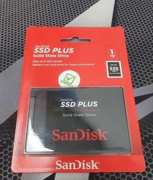 Новый SSD 1Tb SanDisk Plus