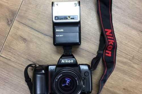 Nikok F-801+ AF Nikon 35-70/1:3,3-4,5+ вспышка