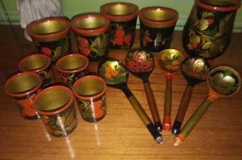 Раритетный набор деревянной посуды (СССР)