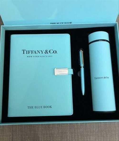 Подарочный набор Tiffany блокнот ручка термос
