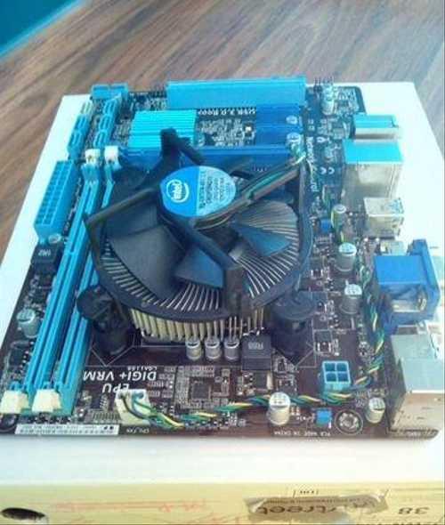 Asus B75М-А Socket 1155 + CPU + кулер + 2Gb память