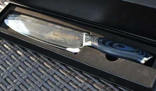 Кухонный нож Шеф-повара дамасская сталь 67 слоёв