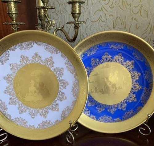 Декоративные тарелки с позолотой