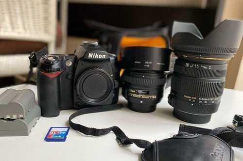 Комплект: Фотоаппарат NikonD90(body) + 2 объектива