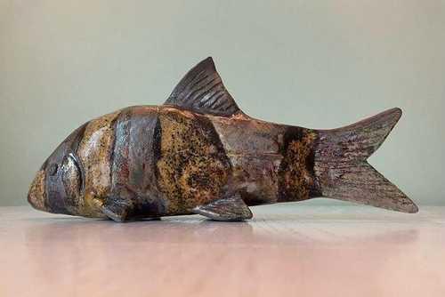 Керамическая рыба интерьерная статуэтка скульптура