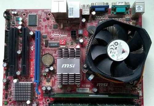 Мат.плата MSI G31TM-P35 с процессором, памятью 2Гб