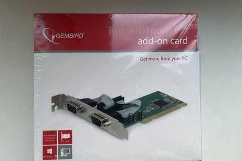 Карта, адаптер Two serial ports PCL add-on card