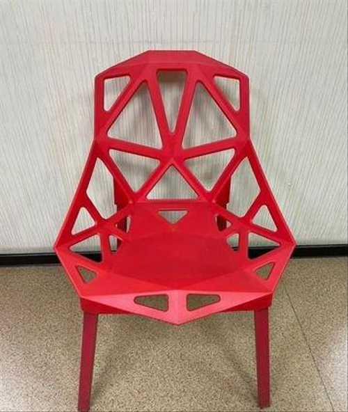 Дизайнерский кухонный стул бу красный