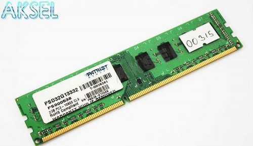 Оперативная память DDR3 2 GB 1333 MHz Patriot