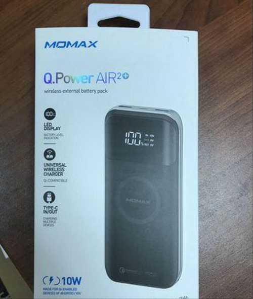 Внешний аккумулятор Momax Q.Power Air 2+ 20000mAh