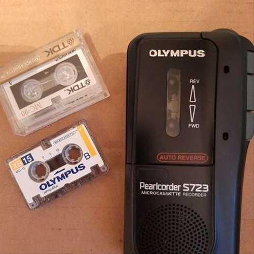 Диктофон olympus + 2 мини кассеты