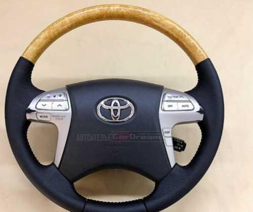 Перетяжка руля кожаный руль Toyota Camry v40