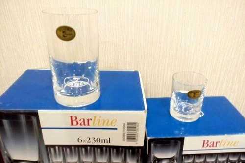 Наборы стаканов для воды и стопок,чешское Богемско