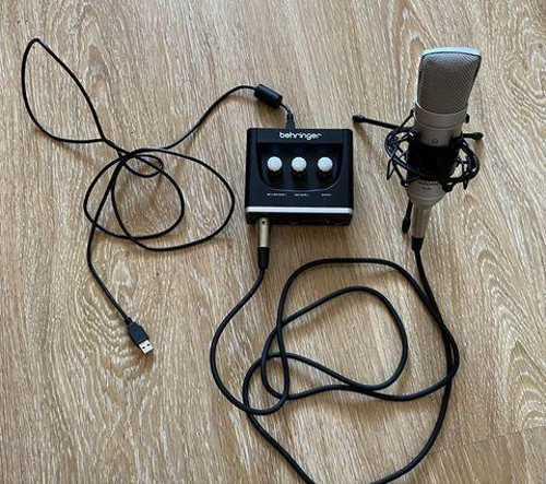 Студийный микрофон Tascam TM-80,звуковая карта UM2
