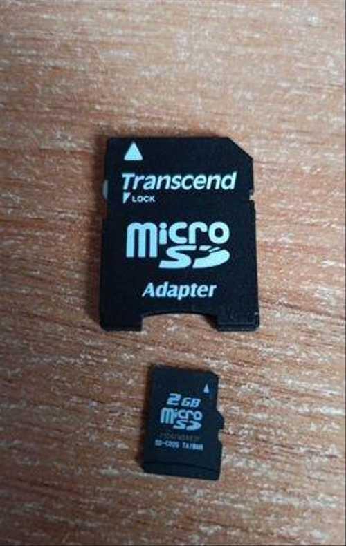 Micro sd adapter Transcend + 2gb micro sd