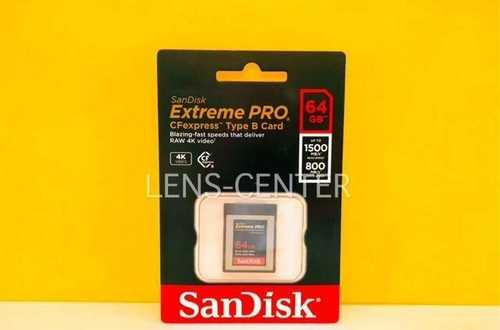 Карта памяти CFexpress Sandisk Extreme PRO 64Gb
