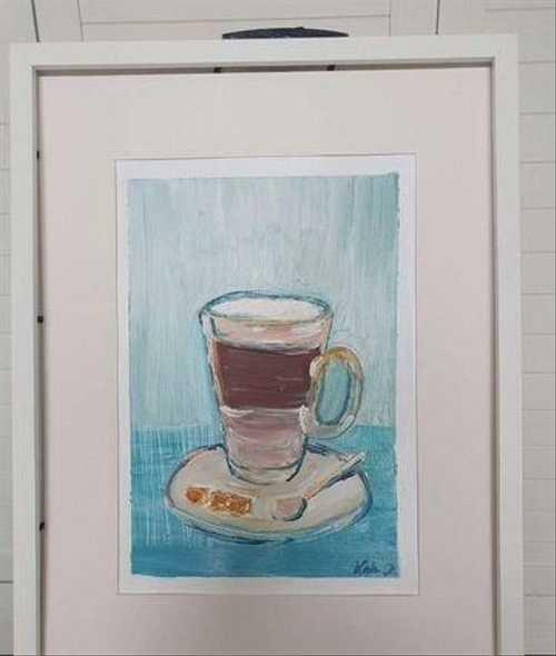 Картина масло Кофе