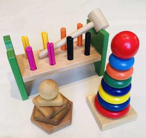 Развивающие игрушки деревянные