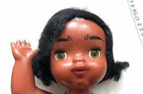 Кукла негритенок маугли СССР 35см клеймо ленигрушк