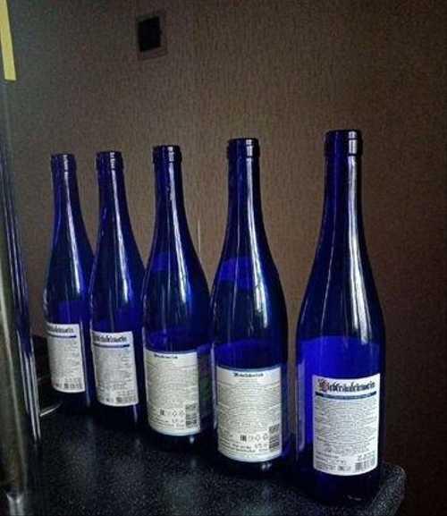 Бутылки синее стекло 0,75л