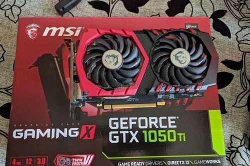 Вмдеокарта MSI GeForce GTX 1050Ti Gaming X 4GB