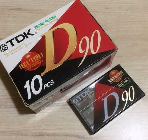 Аудиокассеты TDK D 90 cлим футляр 8 шт
