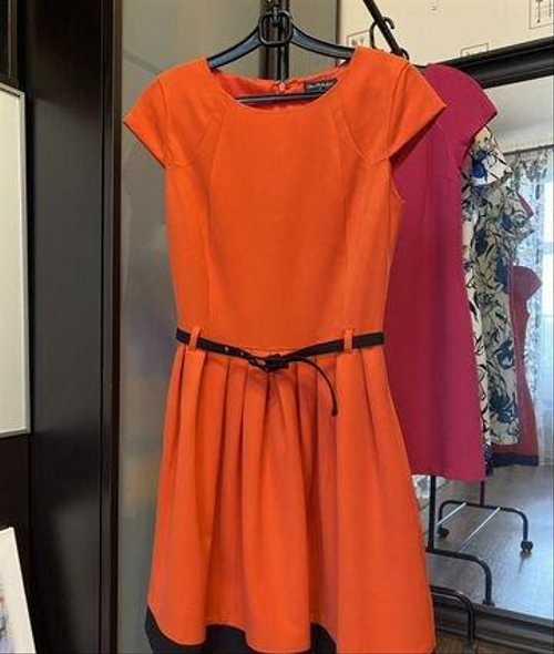 Платье Miss Selfridge 40-42, 8 размер оранжевое