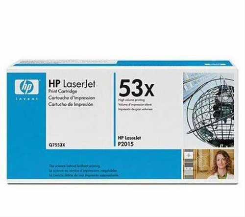 HP Q7553X тонер-картридж черный (синий дизайн)