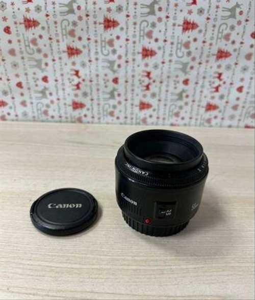 Объектив Canon Lens EF 50mm 1:1.8 52mm