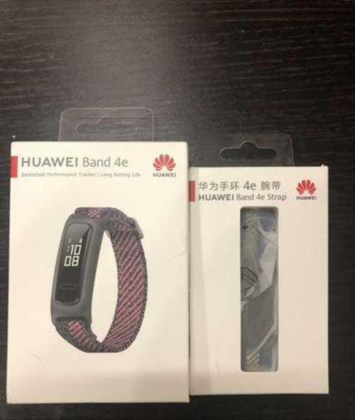 Фитнес-браслет Huawei Band 4e с ремешком(2 штуки)