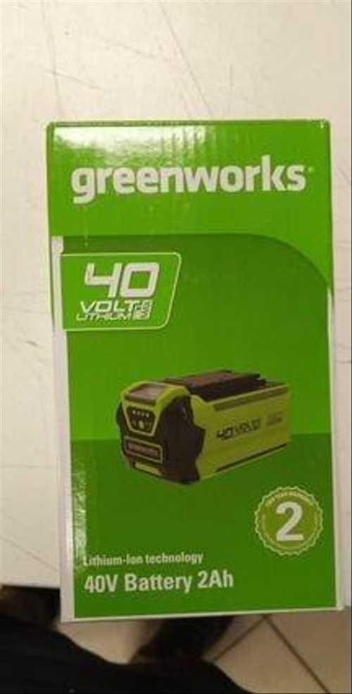Аккумулятор greenworks g40b2 новый