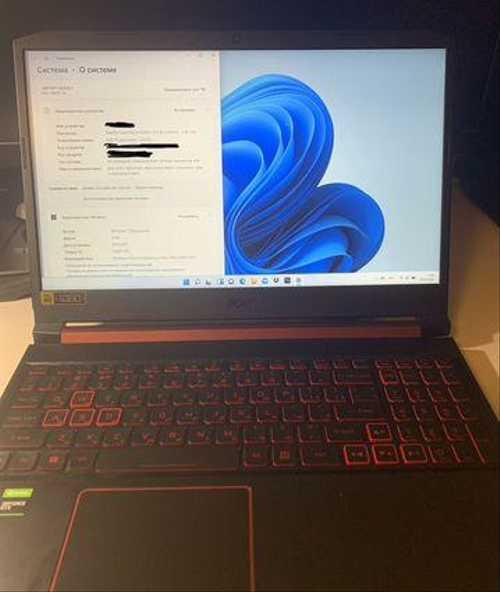Игровой ноутбук acer Nitro 5 AN515-54. Intel core