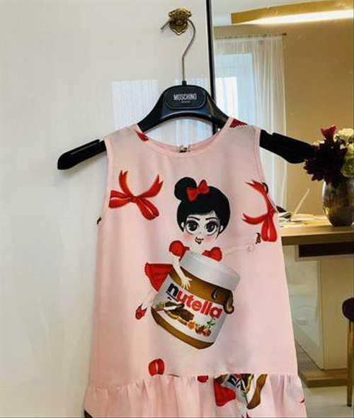Блуза шелковая из ткани Moschino, 5-7лет