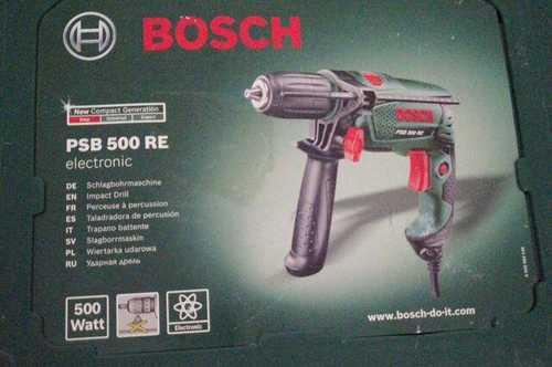Дрель bosch psb 500 re