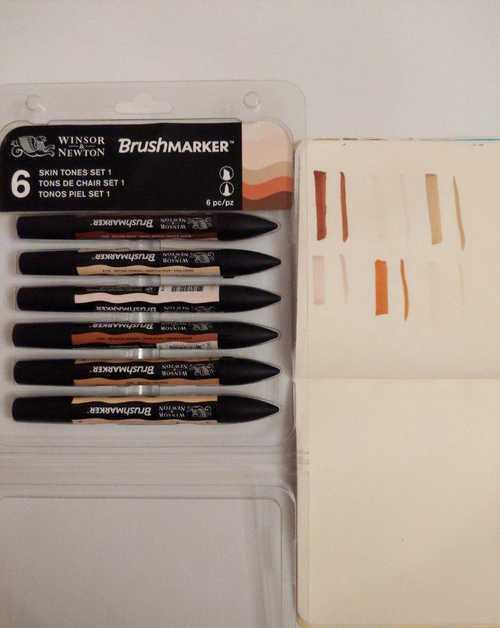 Набор маркеров Brushmarker Winsor & Newton 6 штук