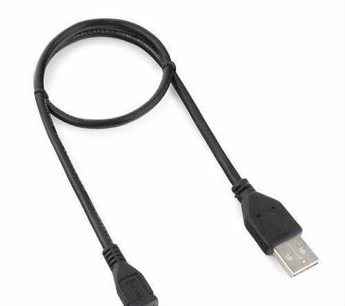 Кабель (переходник) USB-microUSB 0.3м литой разъем