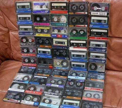 Аудиокассеты. 51 штука. 80-90-гг