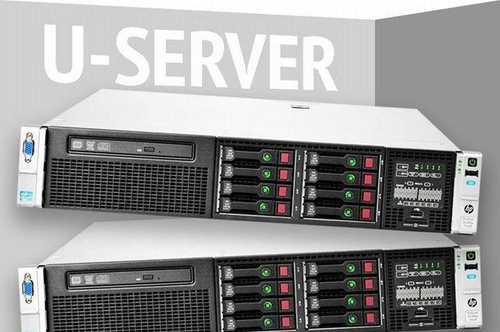 Сервер HP DL380p G8 8SFF 2x2637v2 64Gb p420i 1Gb 2