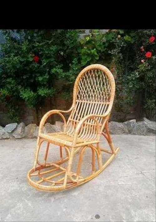 Кресло качалка из лозы ручной работы