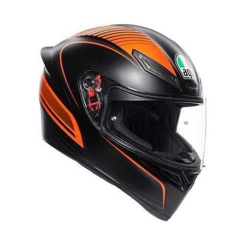Шлем AGV K1 warmup matt black/orange