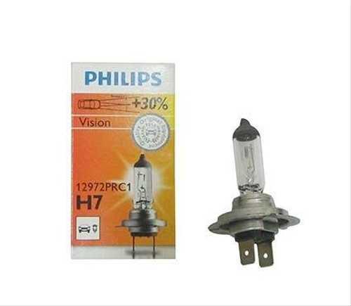 Автолампа philips H7 12V 55W +30 P26d (12972PC1)