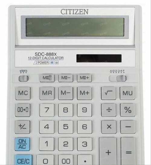 Калькулятор бухгалтерский Citizen SDC-888XWH