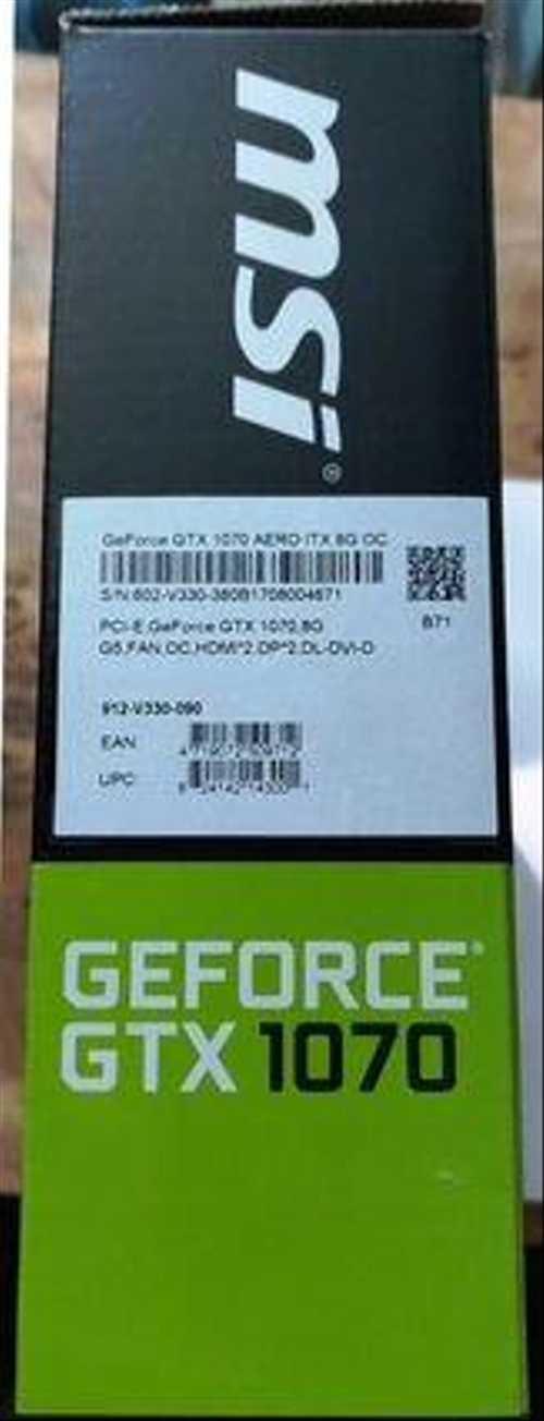 MSI GeForce GTX 1070 aero ITX 8G OS